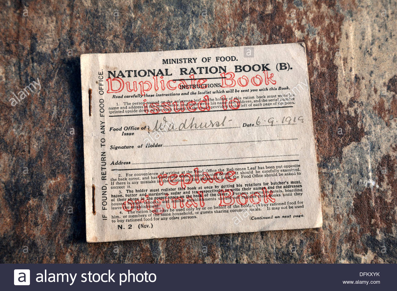 Ration Book High Resolution Stock Photography and Images - Alamy