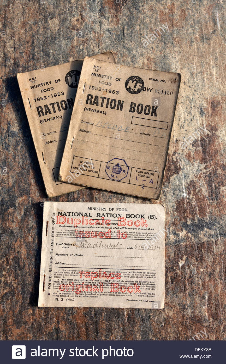 Ration Book Wwii Stock Photos & Ration Book Wwii Stock Images - Alamy