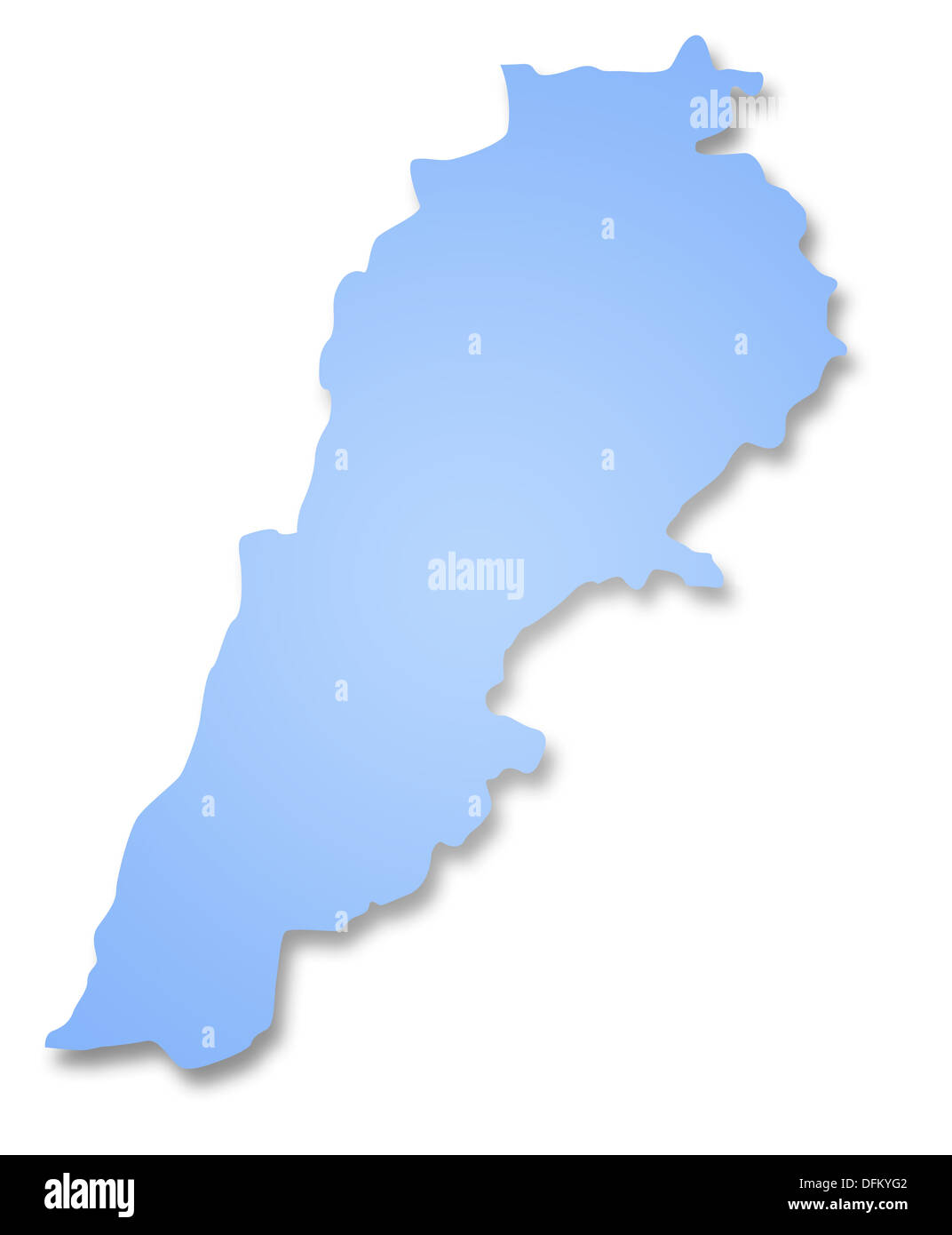 Map of Lebanon Stock Photo - Alamy