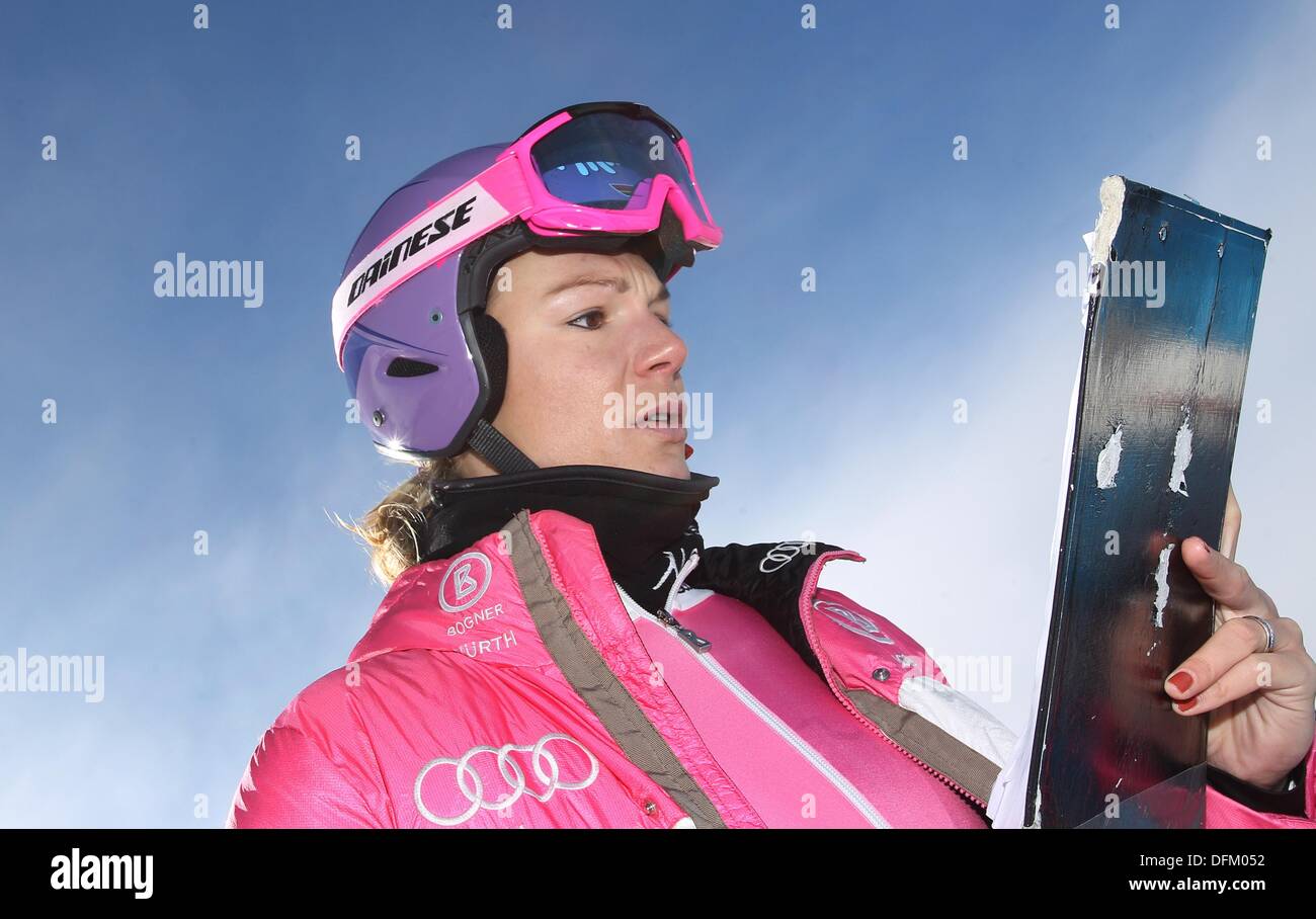 Flattach, Austria. 07th Oct, 2013. German ski racer Maria Hoefl-Riesch ...