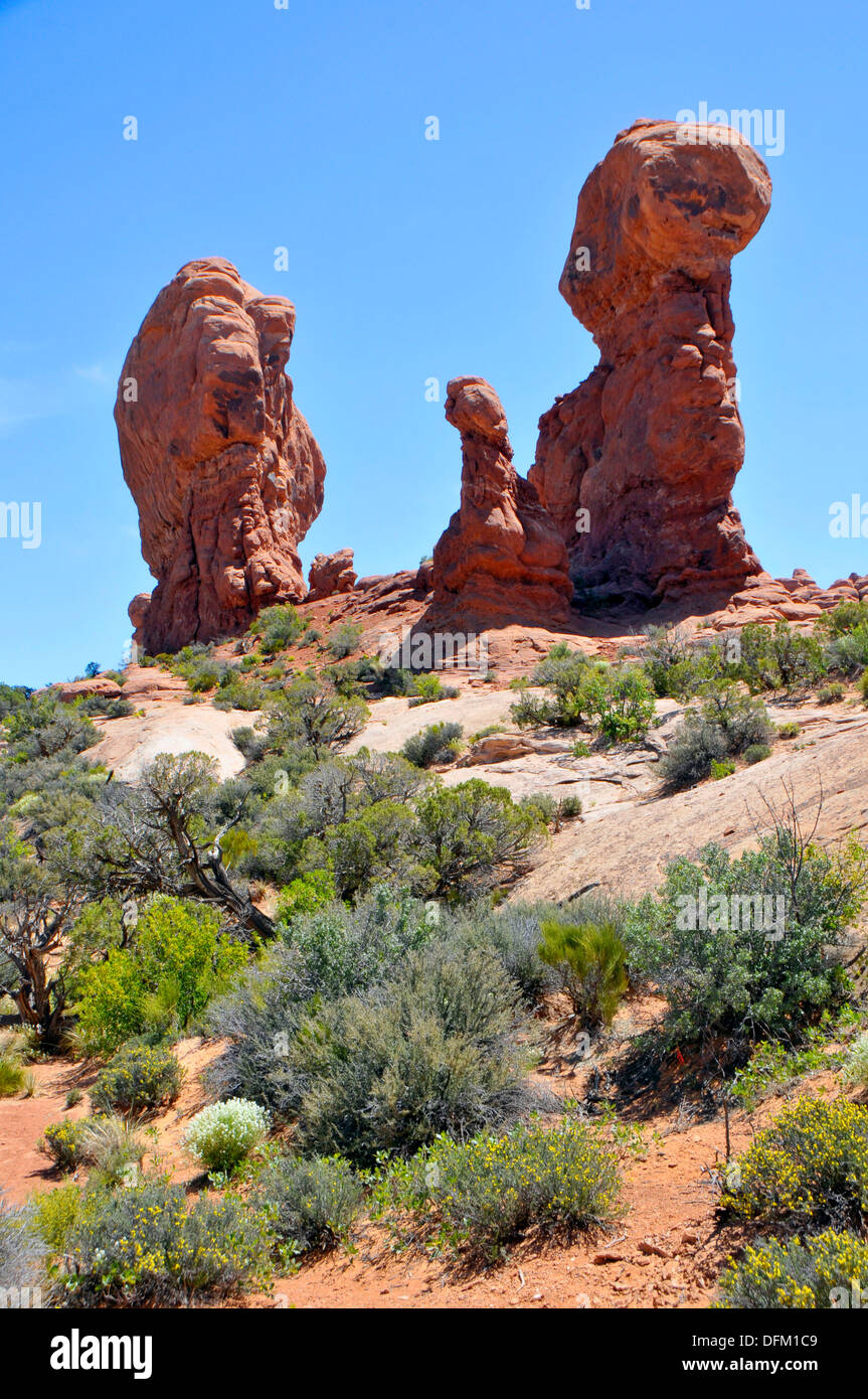 Landmark Landforms Arches National Park Moab Utah Stock Photo - Alamy