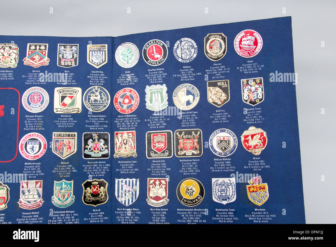 ESSO football badge collection Stock Photo - Alamy
