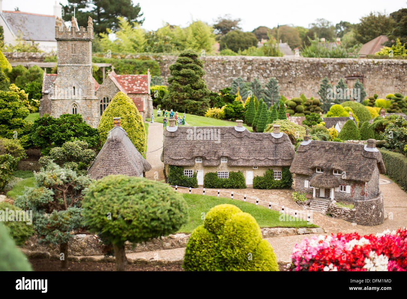 Model Village in Godshill, Isle of Wight, England, UK, on a sunny day ...