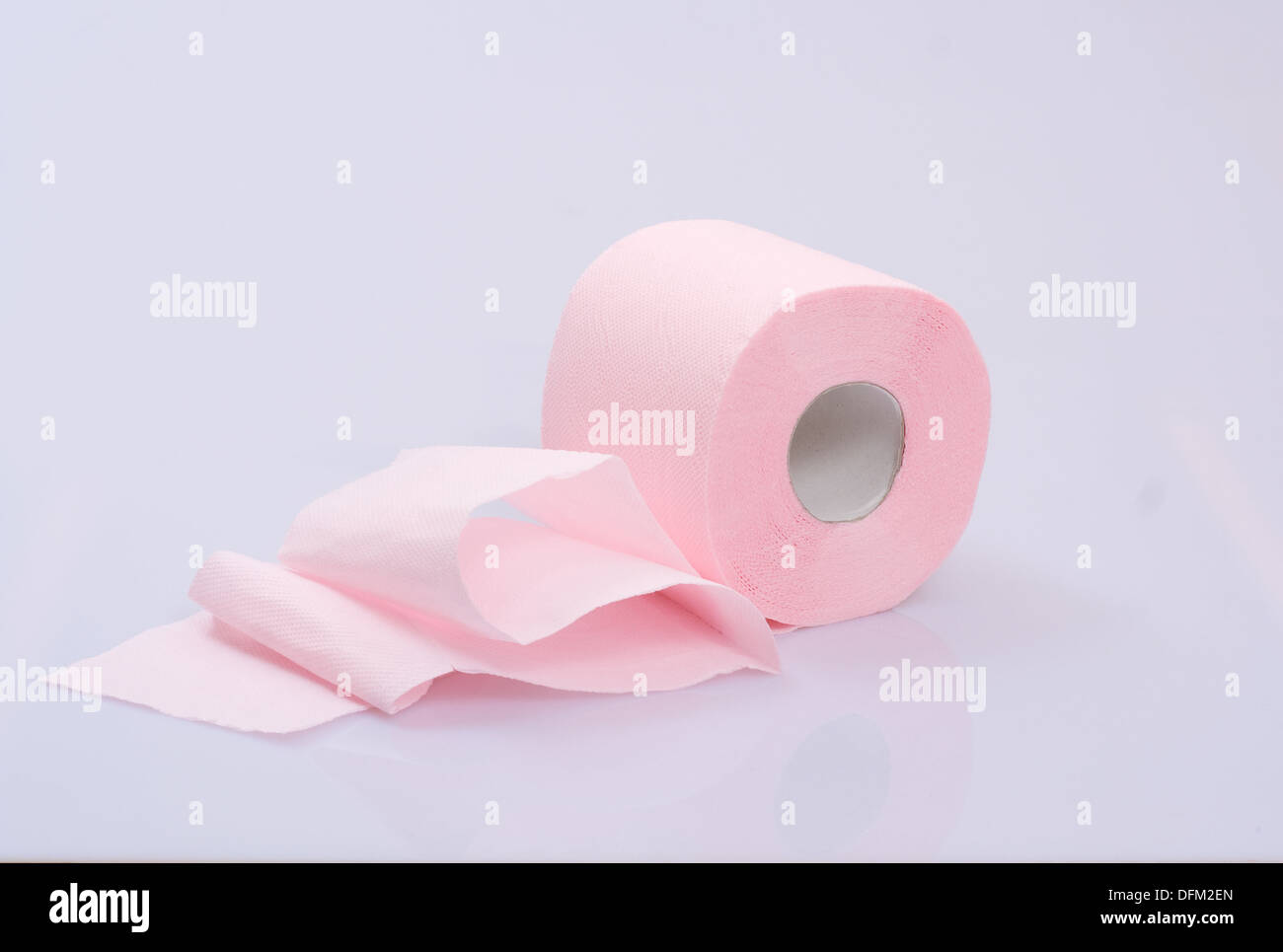 Roll of the pink toilet paper Stock Photo - Alamy
