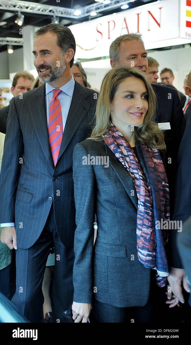 Cologne, Germany. 07th Oct, 2013. Spanish Crown Prince Felipe and his ...