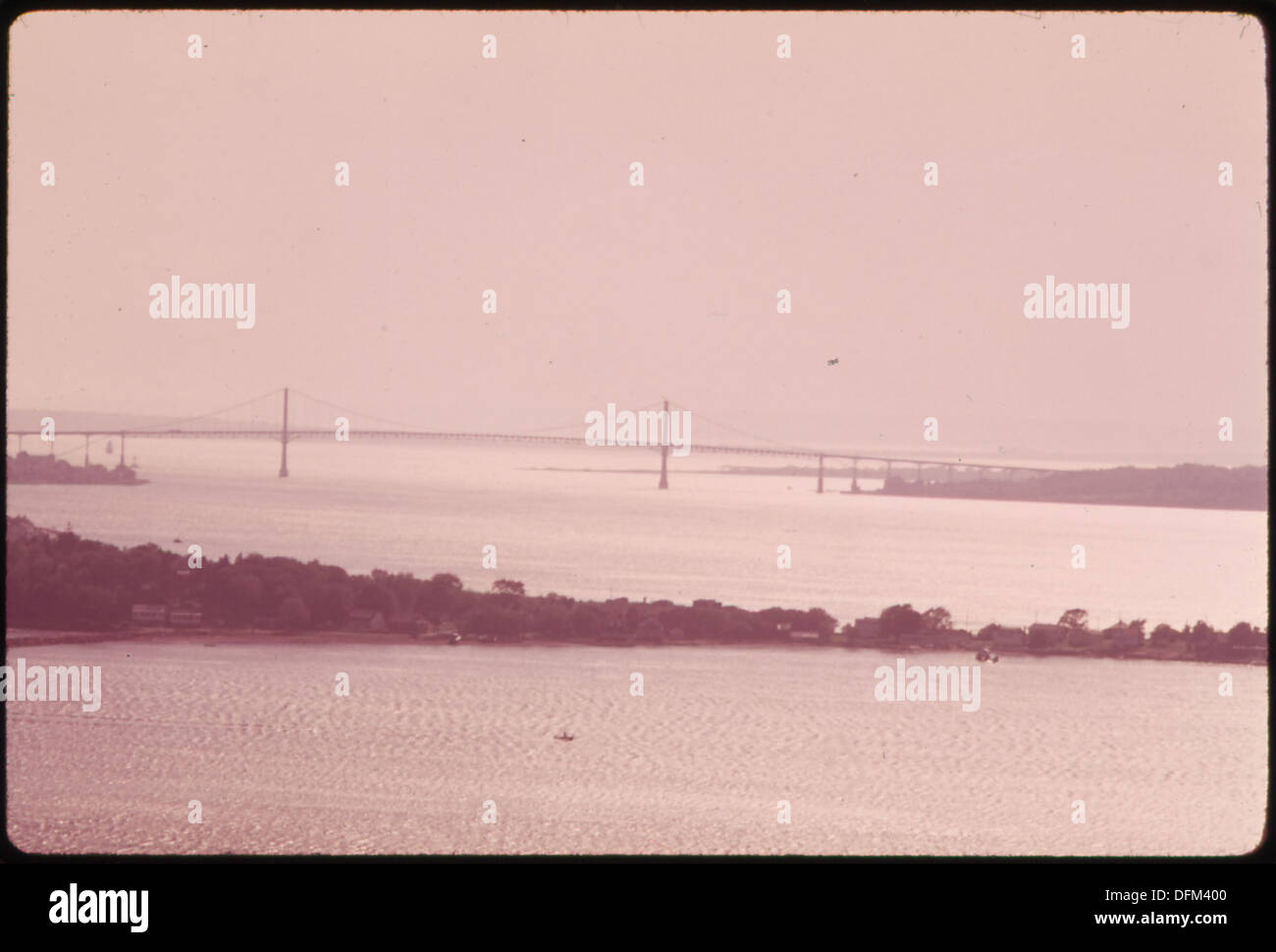The Mount Hope Bridge connects the mainland of Bristol County with ...