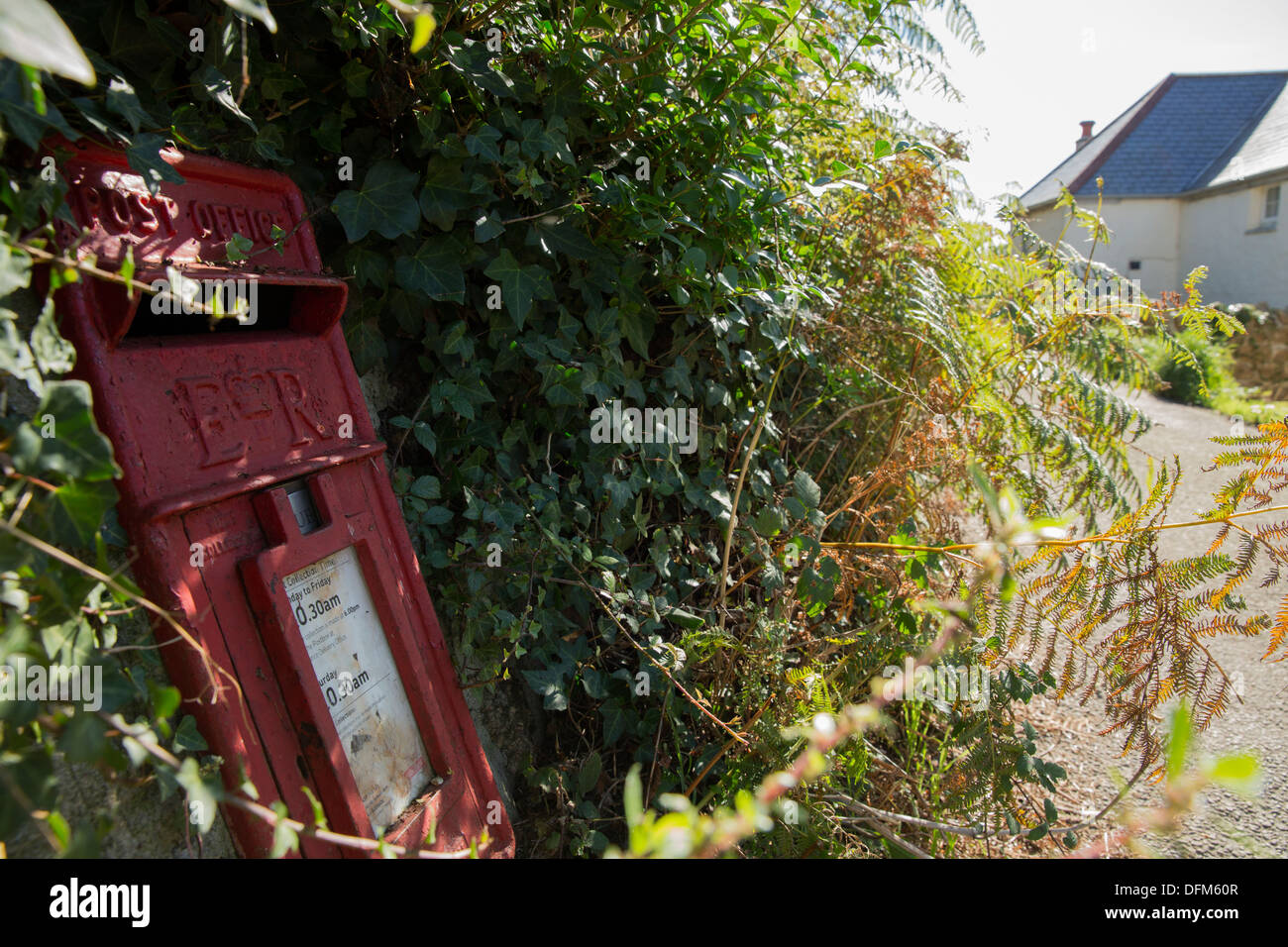 Rural Post Office postbox at Penberth, Cornwall Stock Photo - Alamy
