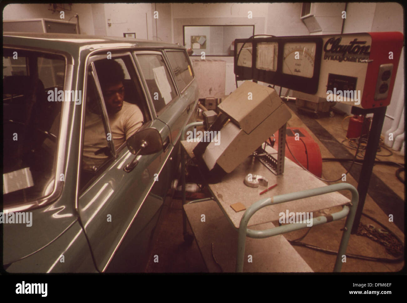 NEW CAR GOING THROUGH TEST CYCLE AT EPA'S ANN ARBOR MOTOR VEHICLE ...