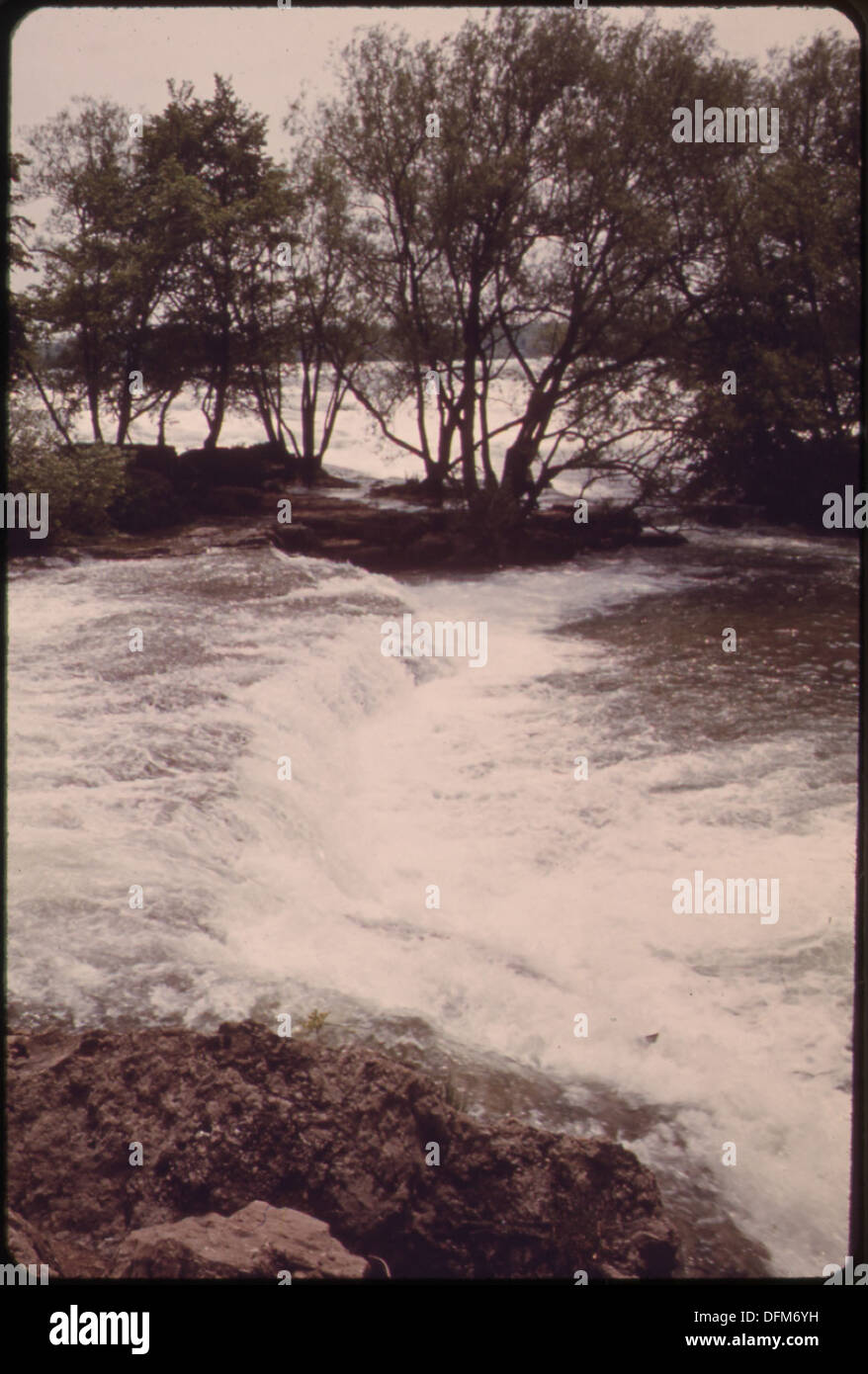 The Niagara River Rapids, located just above Niagara Falls, showcasing ...