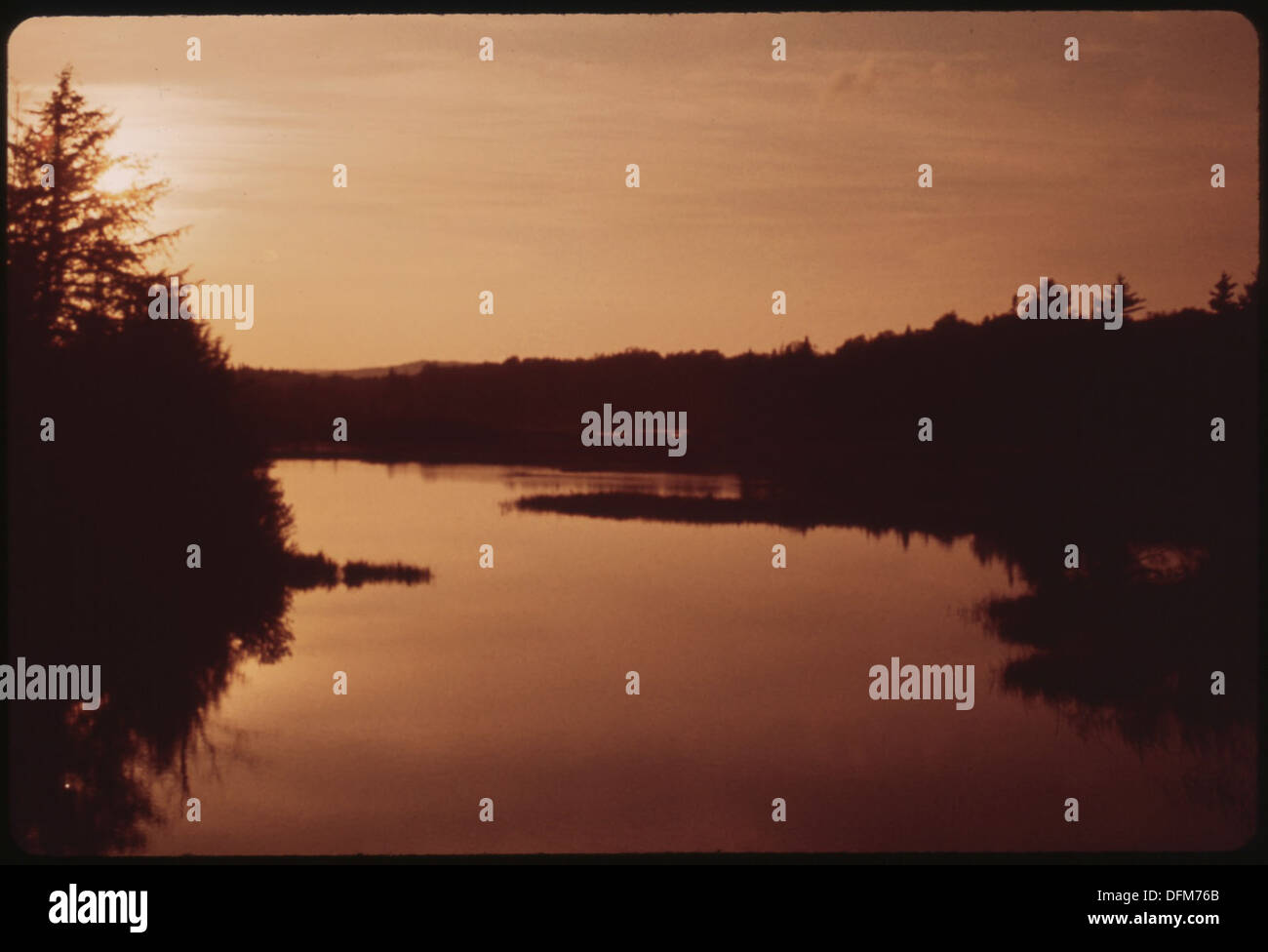 The North Branch of the Moose River is captured from the bridge at ...