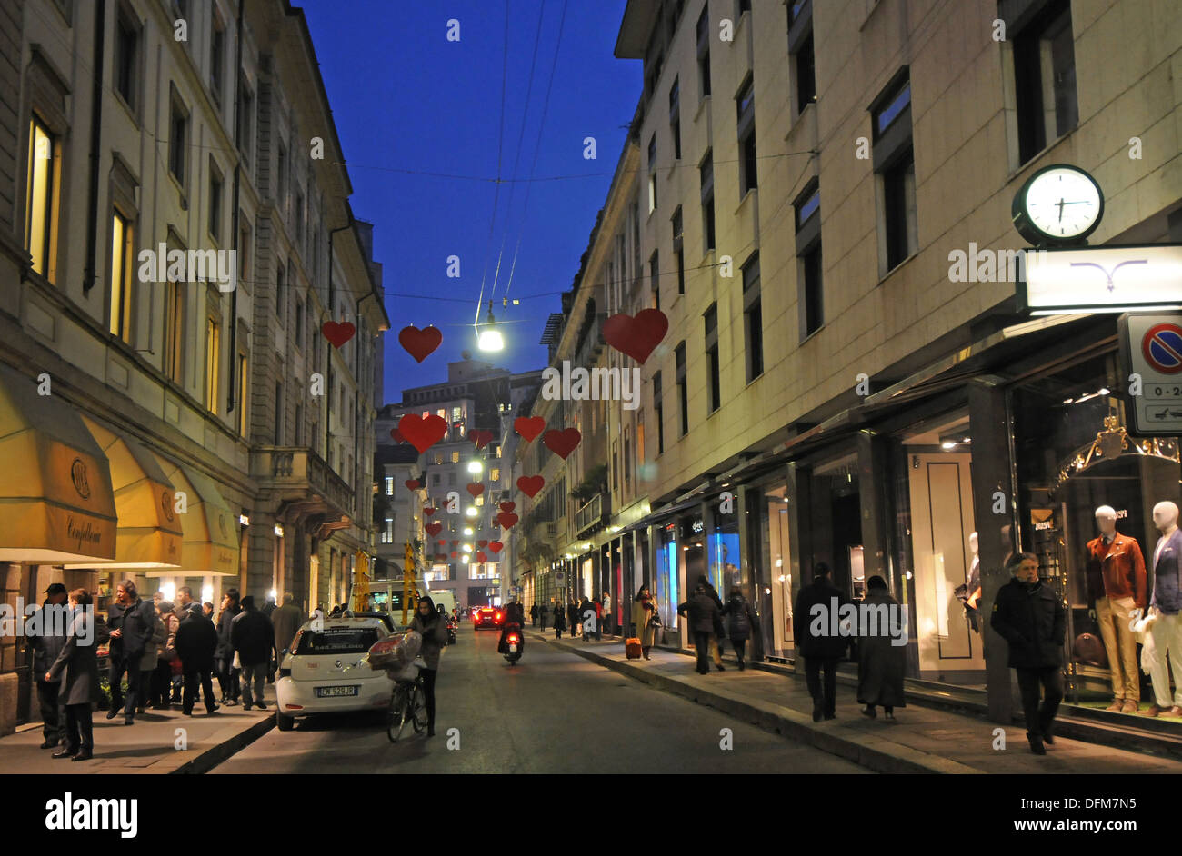 Italy Lombardy Milan Via Montenapoleone Stock Photo - Alamy