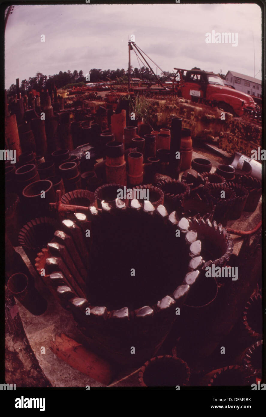 Oil well drilling equipment in Kilgore, Texas, is shown in this ...