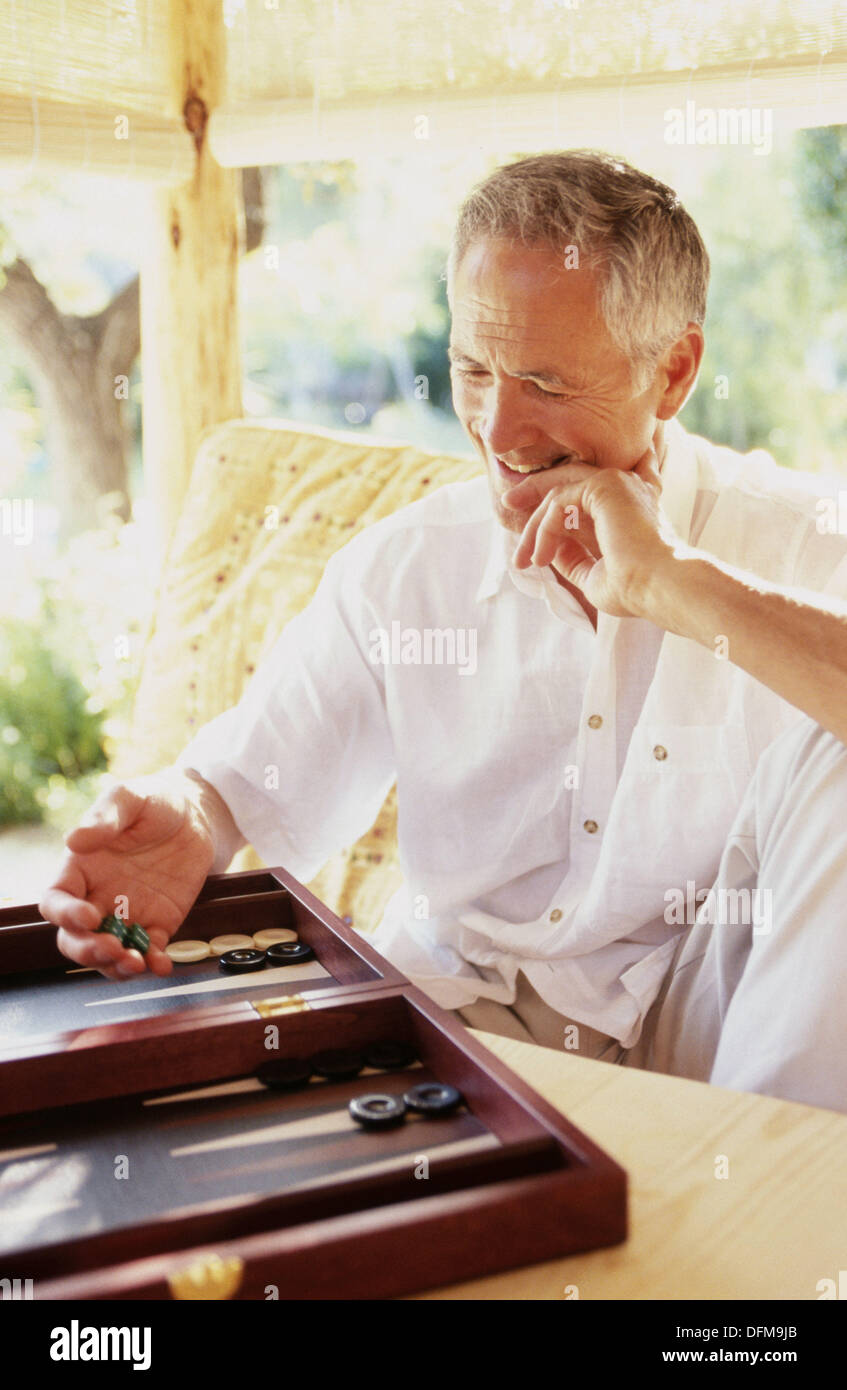 Man middle old facial play hi-res stock photography and images - Alamy