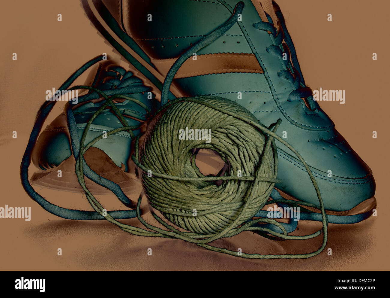 String of shoes hi-res stock photography and images - Alamy