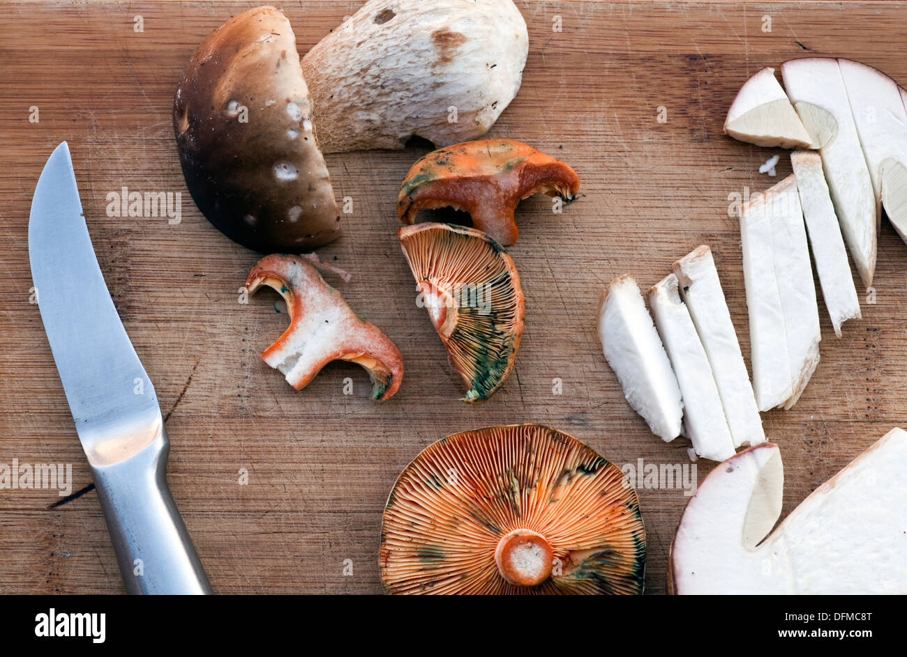 Boletus edulis cooking knife hi-res stock photography and images - Alamy