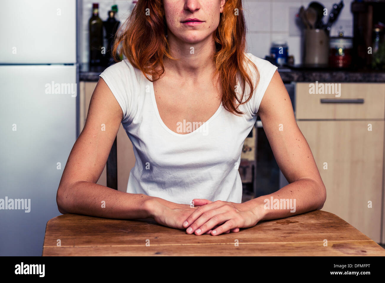 Unrecognisable woman in red hi-res stock photography and images - Alamy