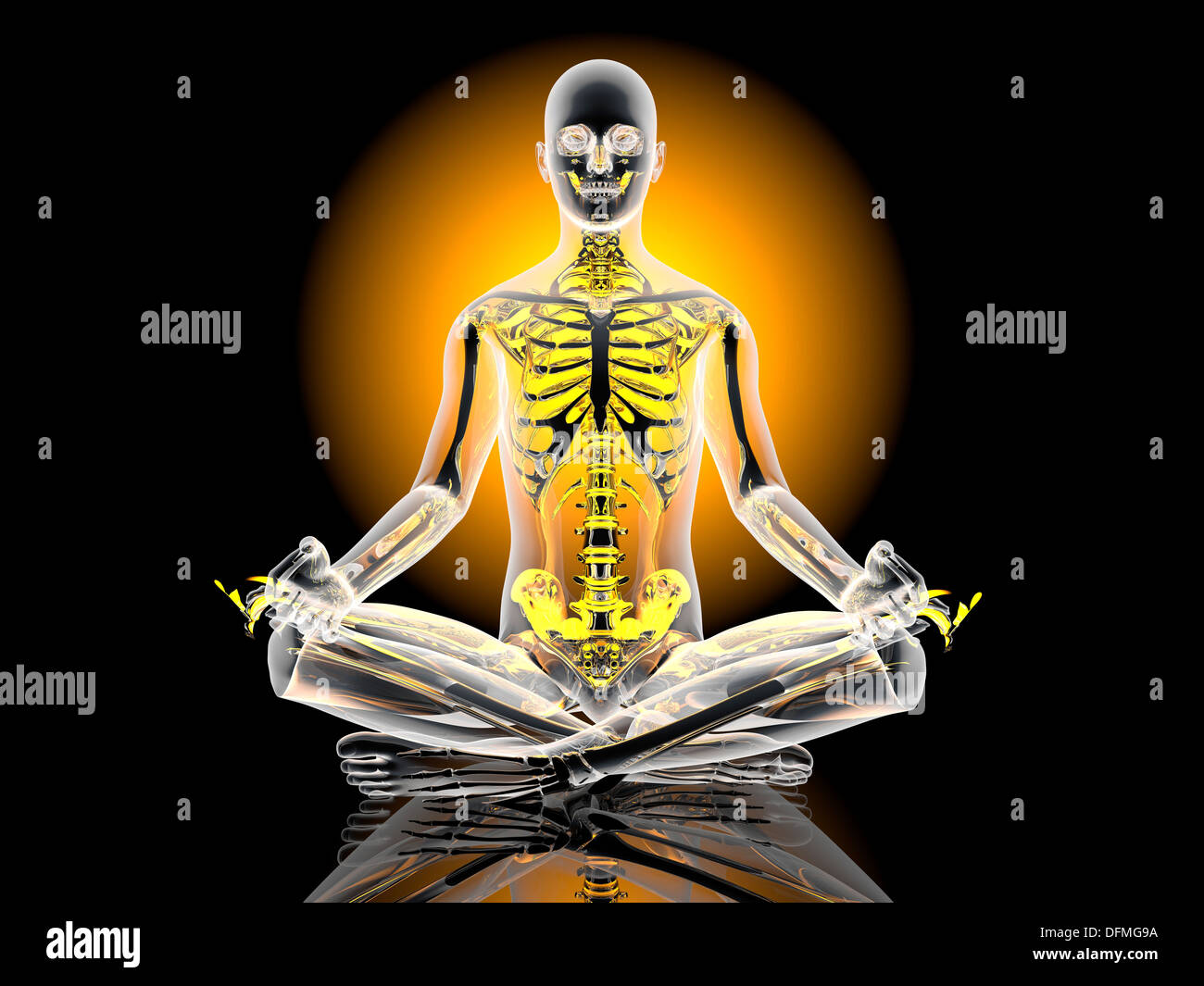 The padmasana - Lotus seat - pose. 3D Illustration Stock Photo - Alamy