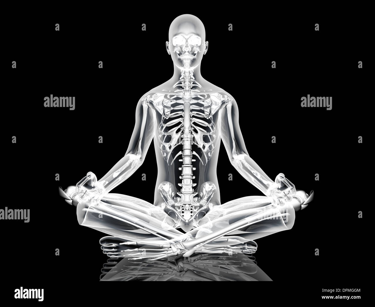 The padmasana - Lotus seat - pose. 3D Illustration Stock Photo - Alamy