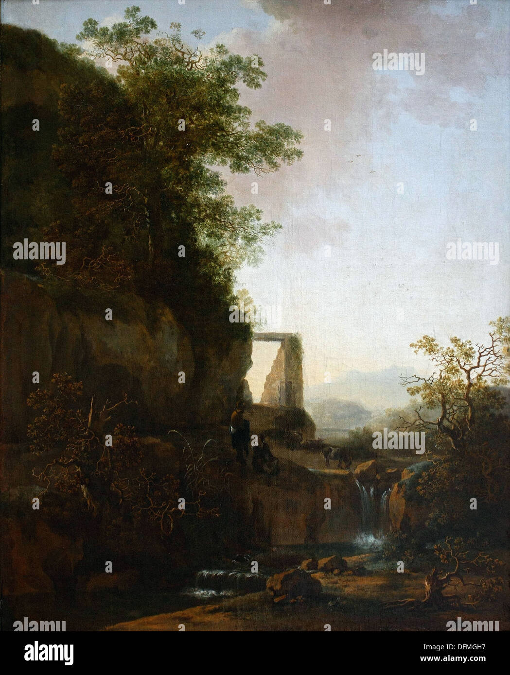 Adam PYNACKER - A small waterfall - 1638 - Museum of Fine Arts ...