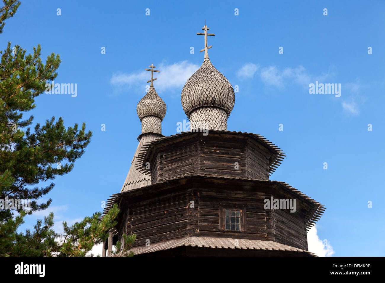 Old wooden orthodox church in Novgorod, Russia Stock Photo - Alamy