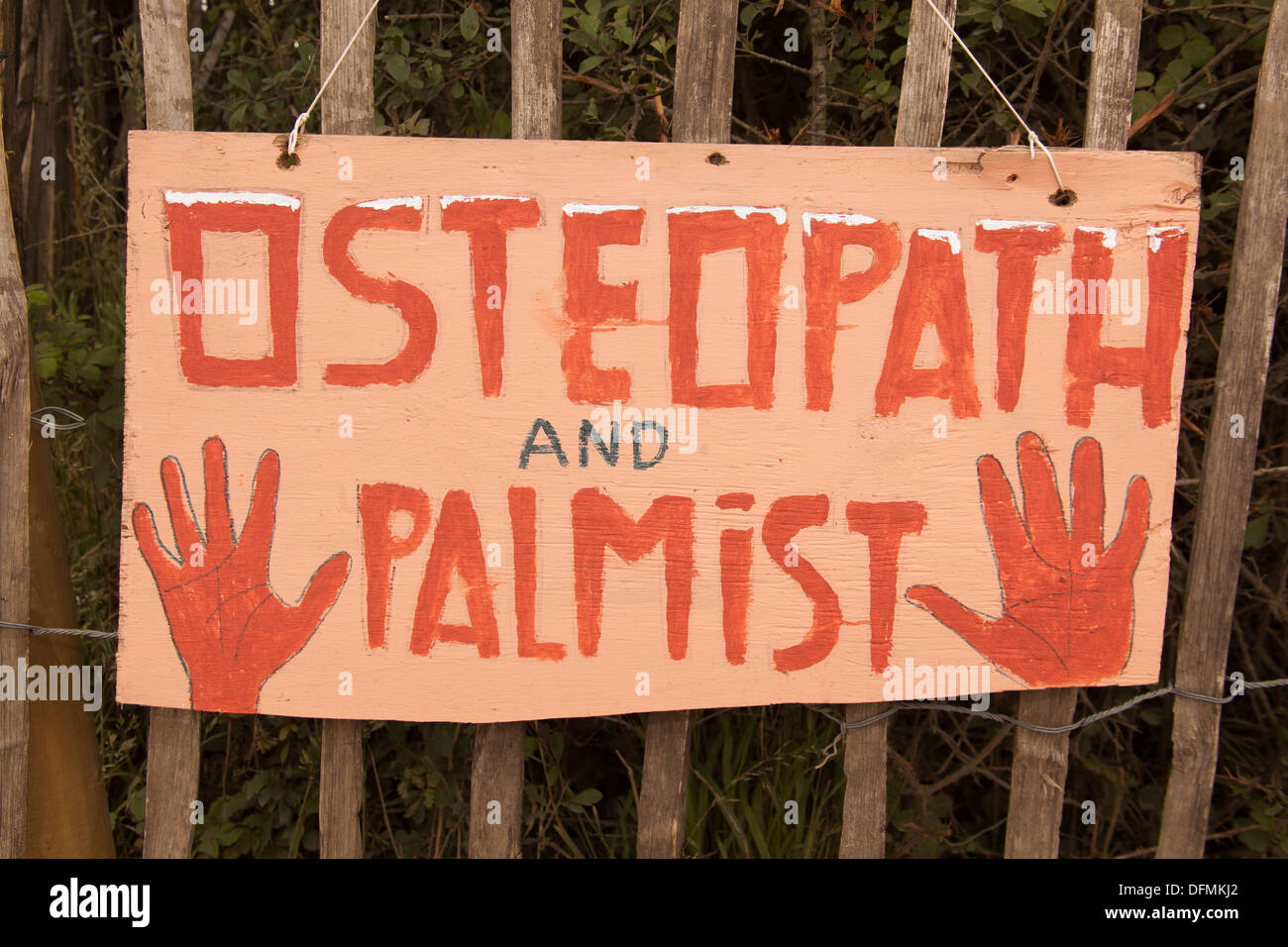 Osteopath and palmist sign hi-res stock photography and images - Alamy