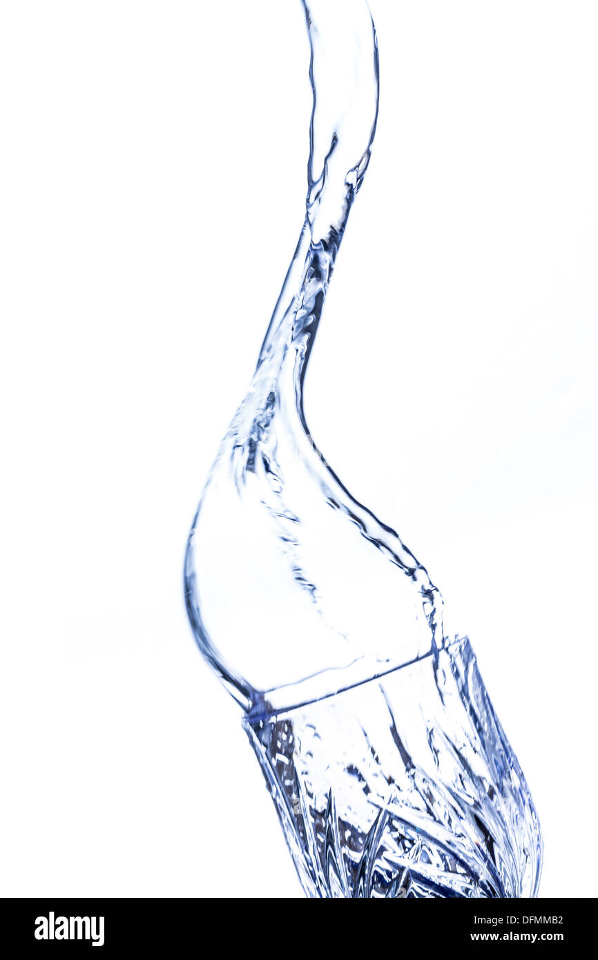 A beautiful shape created by the fluid motion of water splashing as it ...