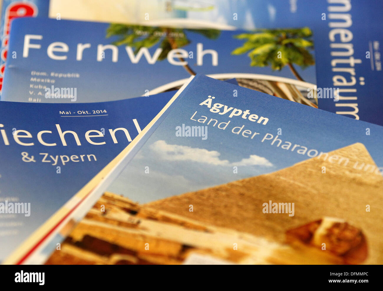 Duessledorf, Germany. 04th Oct, 2013. Alltours travel brochures for ...