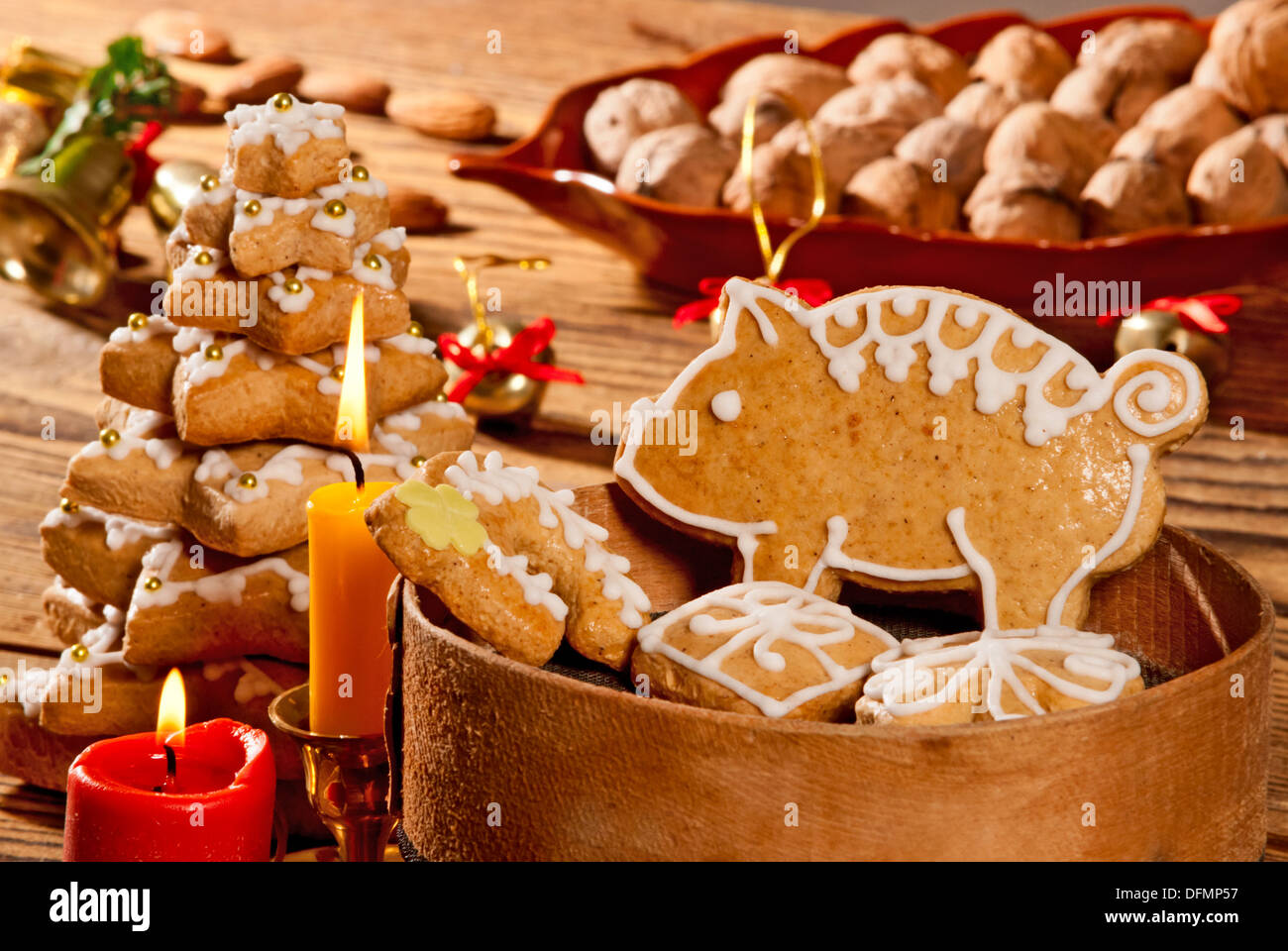 Christmas still life with gingerbread Stock Photo - Alamy