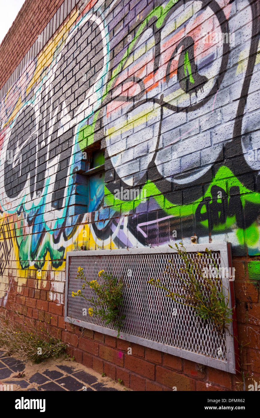 Graffiti covered wall Stock Photo - Alamy