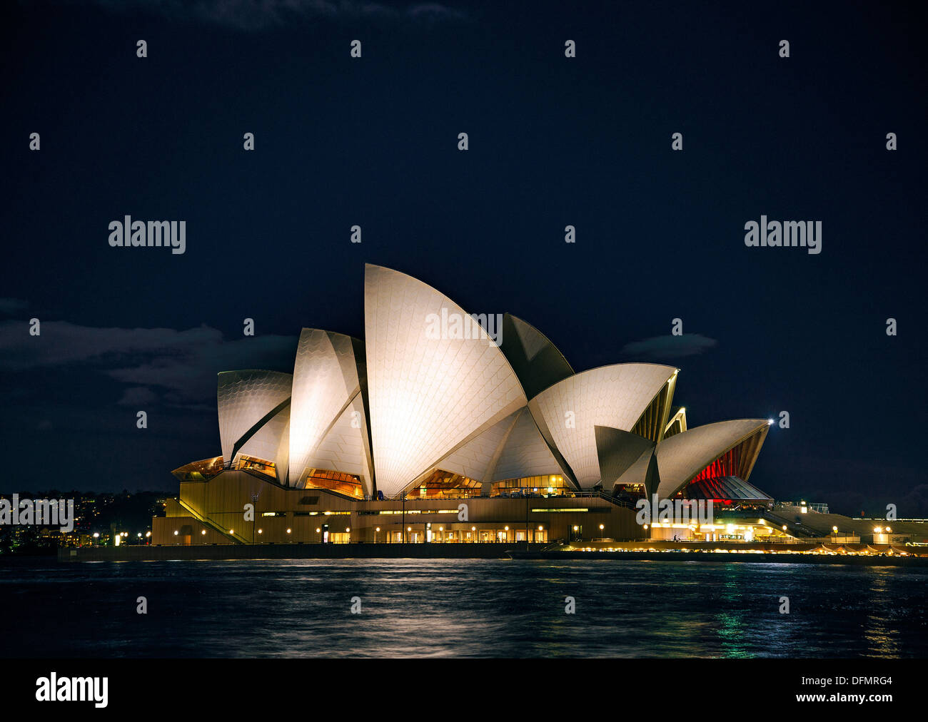sydney opera house landmark at night in australia Stock Photo - Alamy