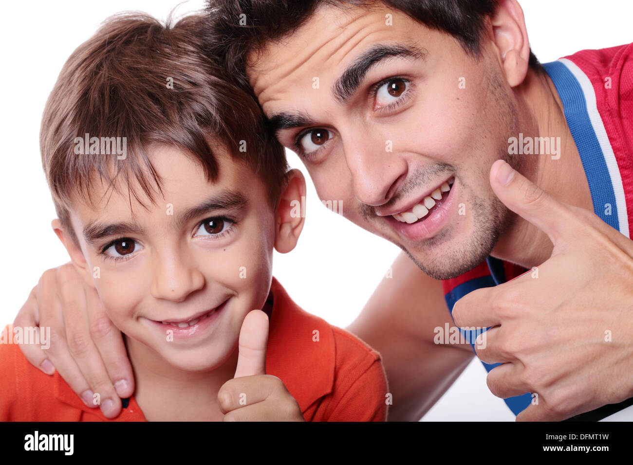 child and young father saying ok Stock Photo - Alamy
