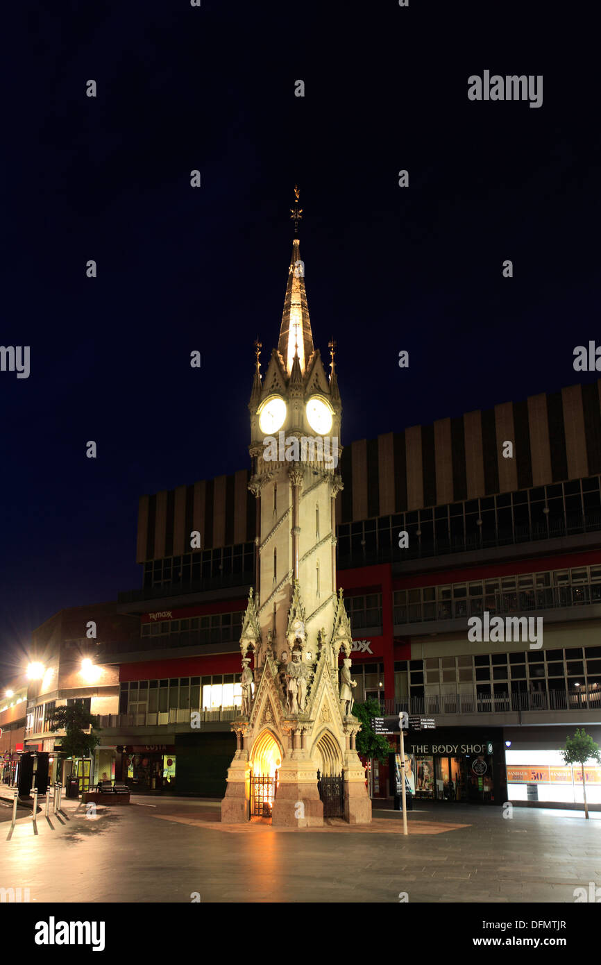 The Clock Tower at night, Leicester City, Leicestershire, England ...