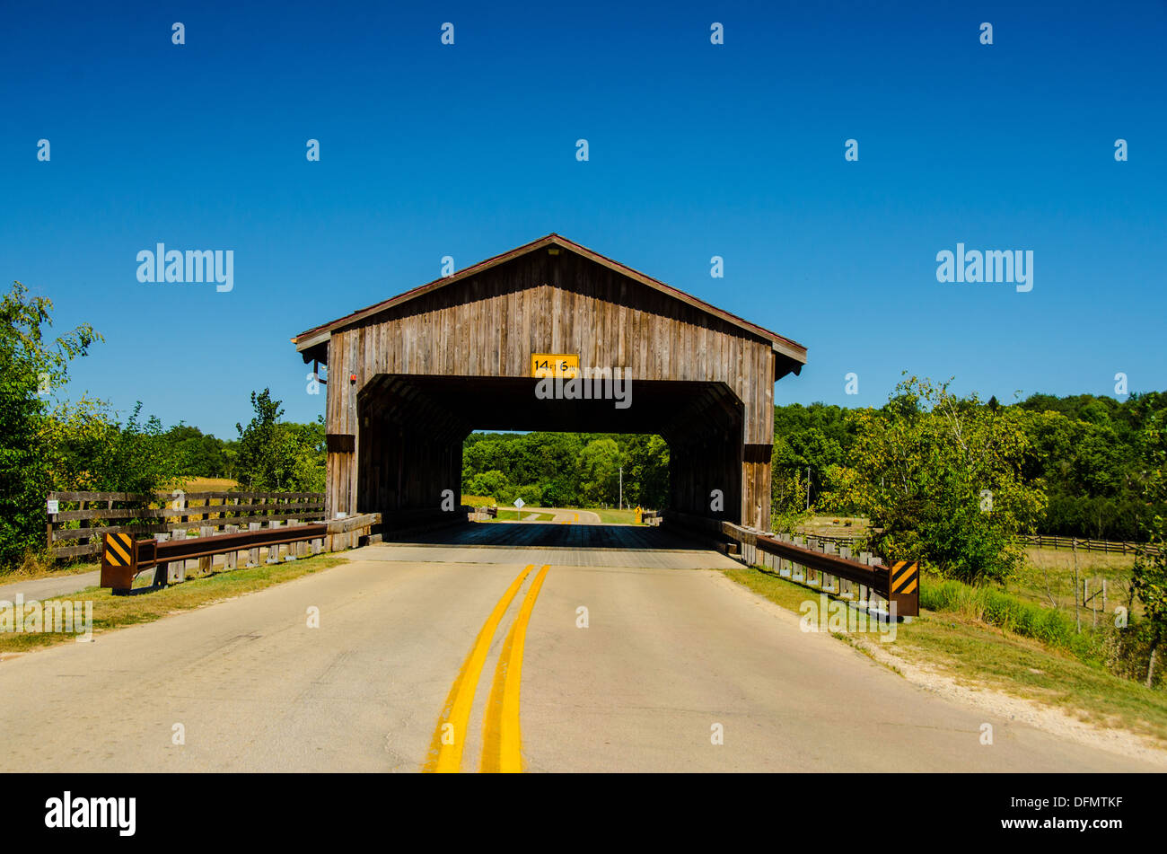 The historic Morrison Covered Bridge over Rock Creek near Morrison ...