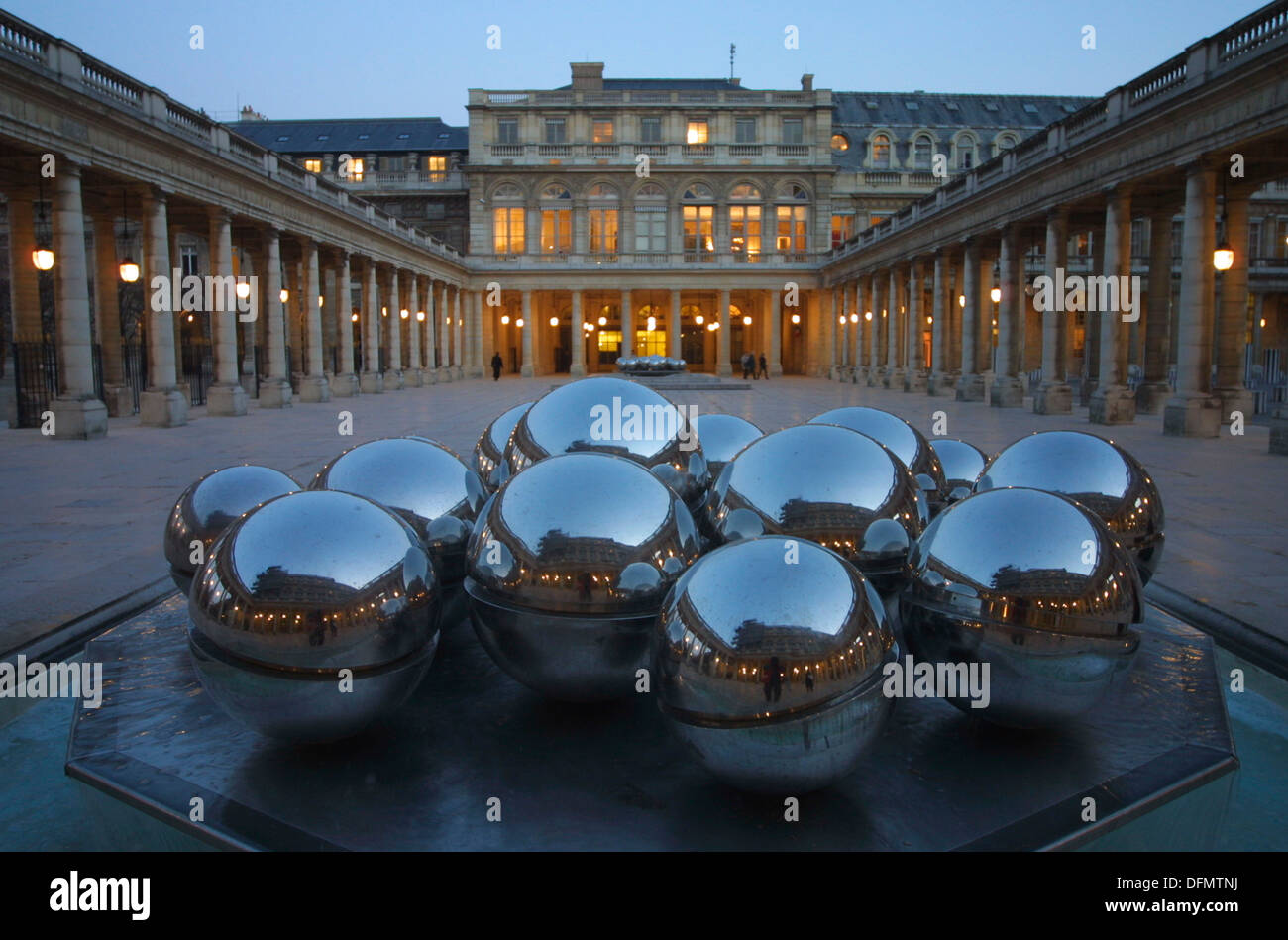 The Palais Royal, or Royal Palace with its Pol Bury Sculpture, Paris ...