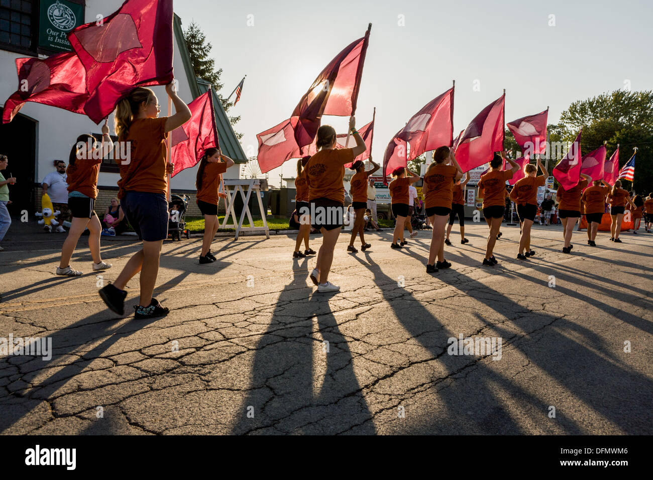 A drill team parades, Great New York State Fair Stock Photo - Alamy