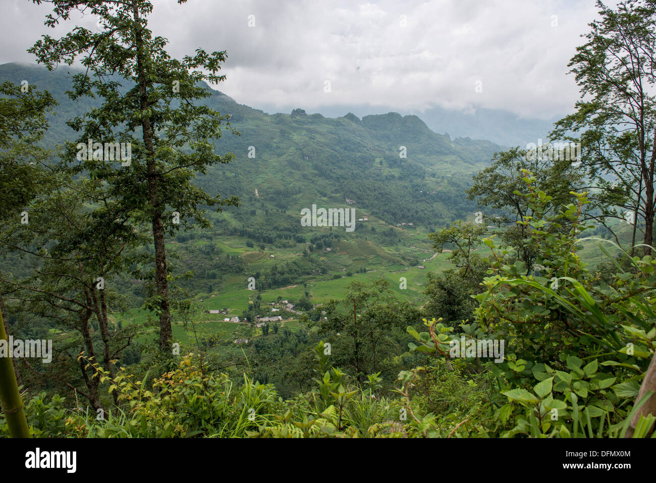 Landscape of minority group Black Hmong`s village , Sa Pa, Vietnam ...