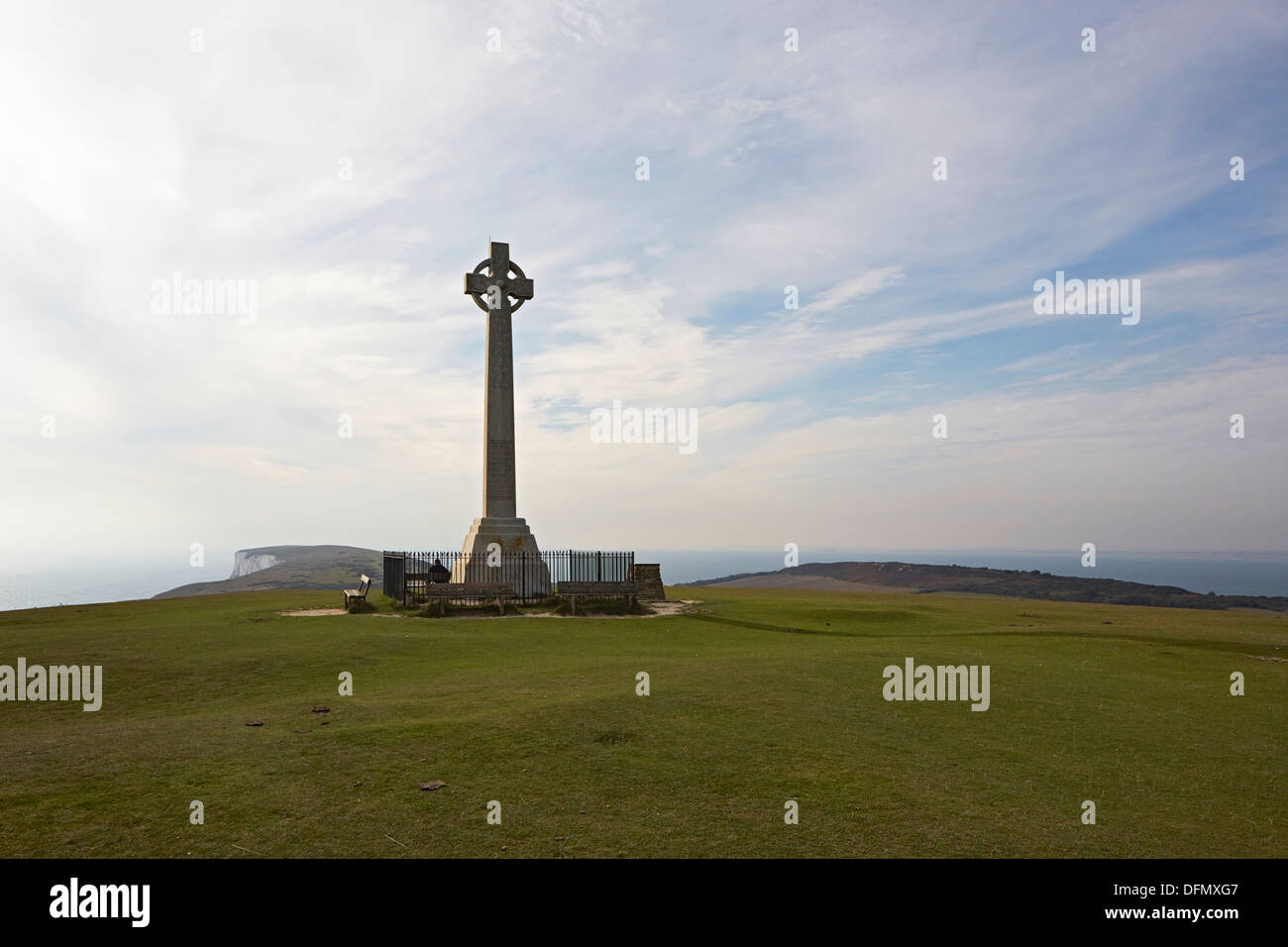 Isle of Wight Tennyson monument on Tennyson Downs Stock Photo - Alamy