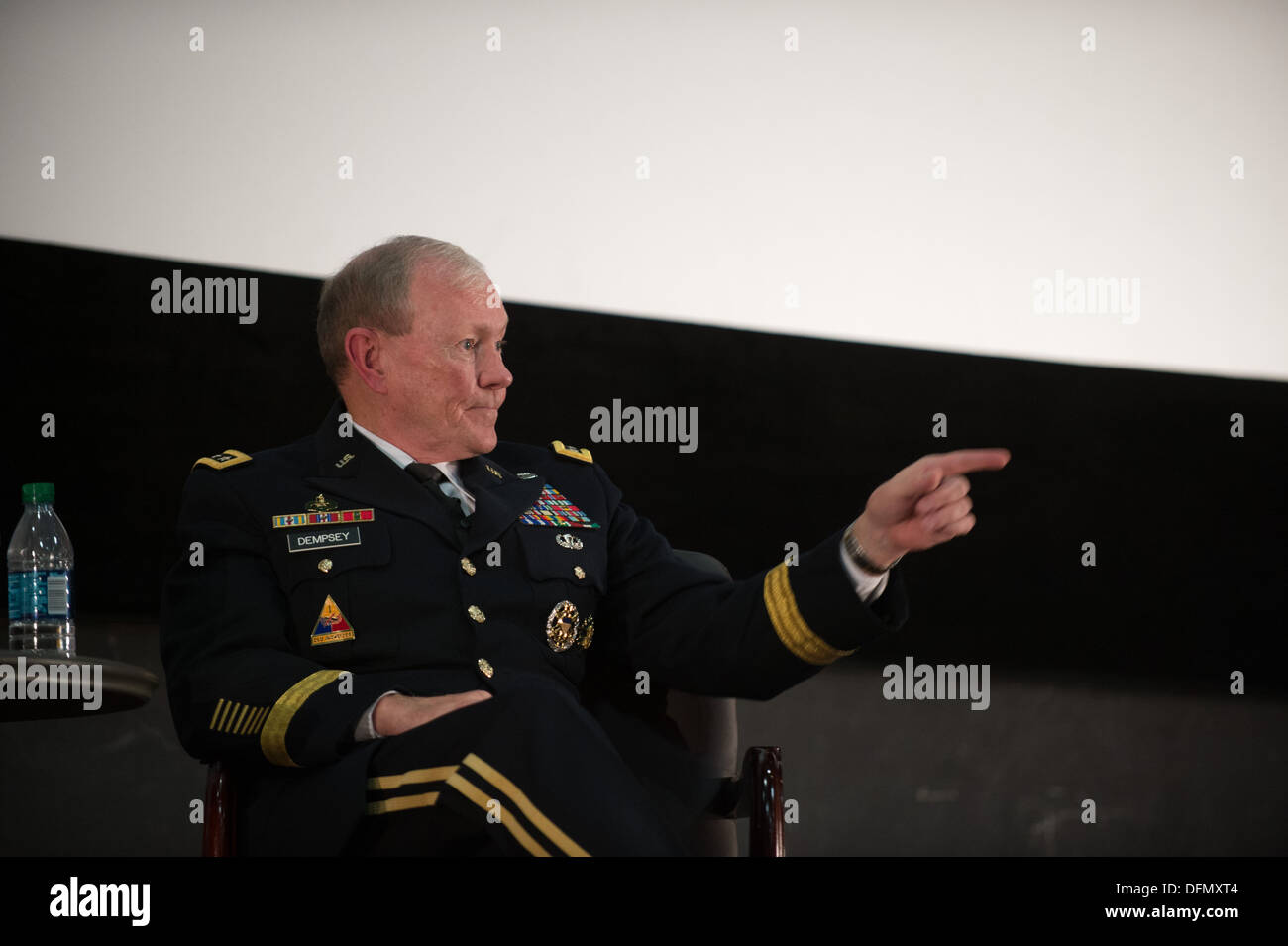 Chairman of the Joint Chiefs of Staff Gen. Martin E. Dempsey answers a ...