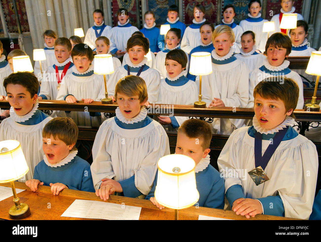 Wells Cathedral School Choristers in the Quire of Wells Cathedral ...