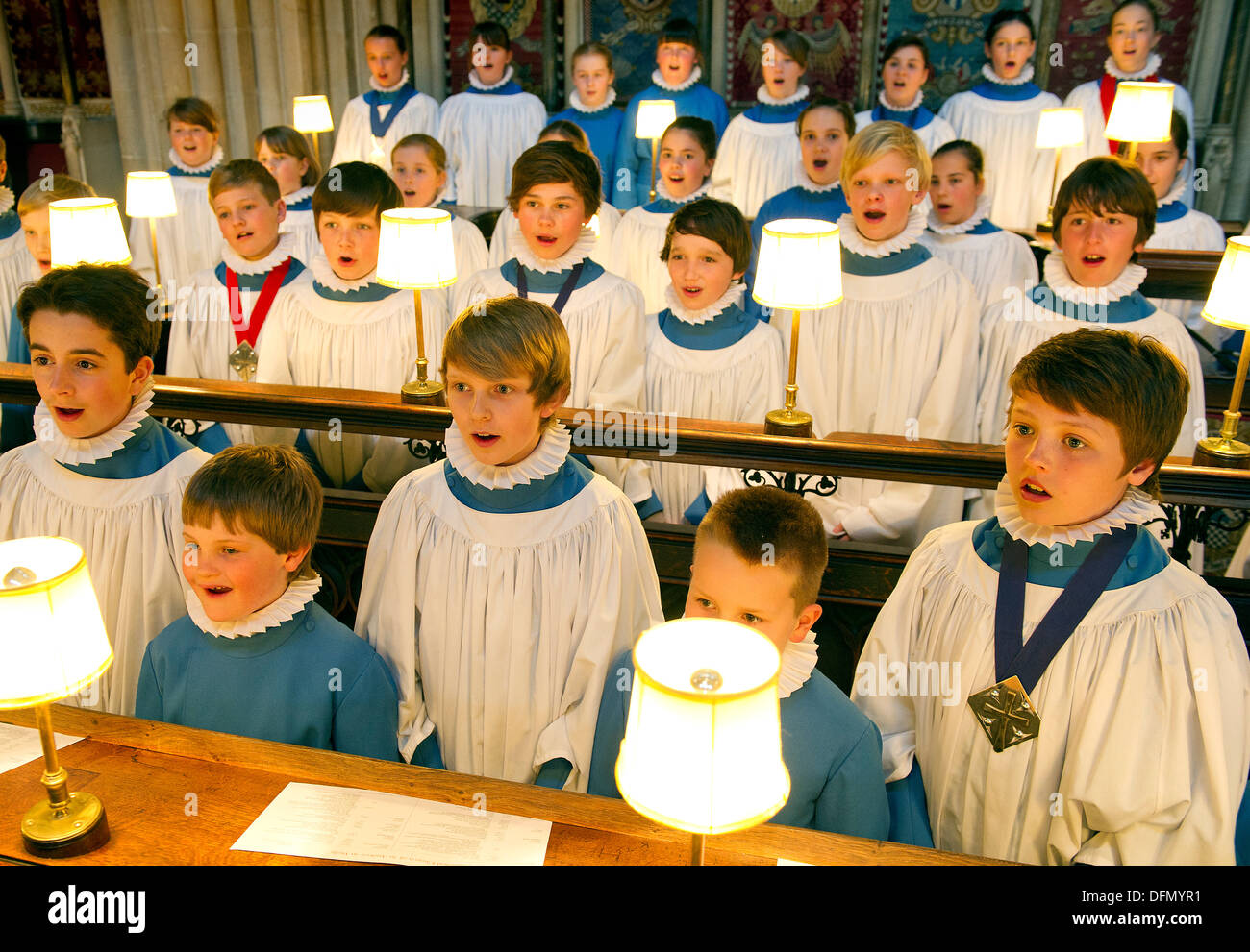Wells Cathedral School Choristers in the Quire of Wells Cathedral ...