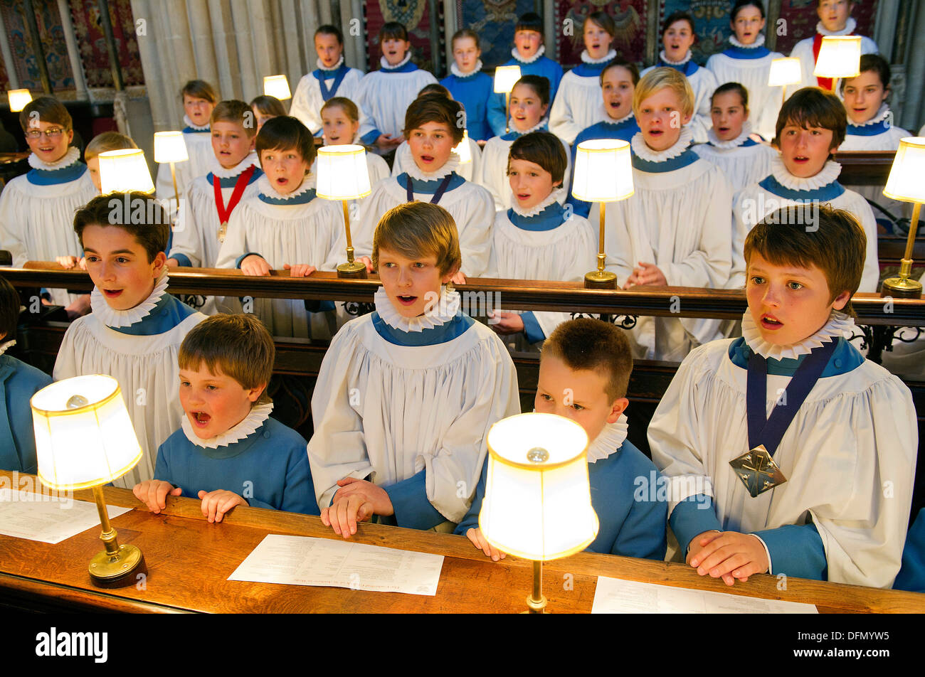 Wells Cathedral School Choristers in the Quire of Wells Cathedral ...