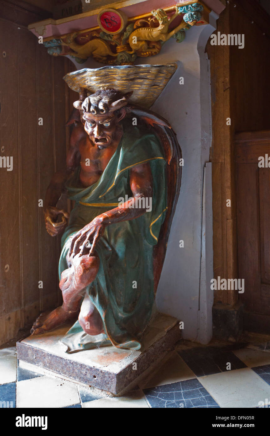 Devil in church of saint mary magdalene rennes le chateau hi-res stock ...