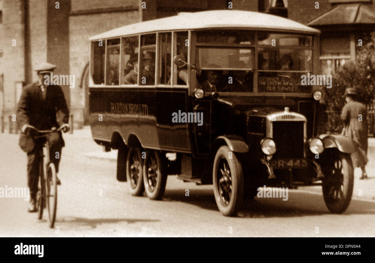 Nottingham Barton's Bus to Sawley early 1900s Stock Photo - Alamy