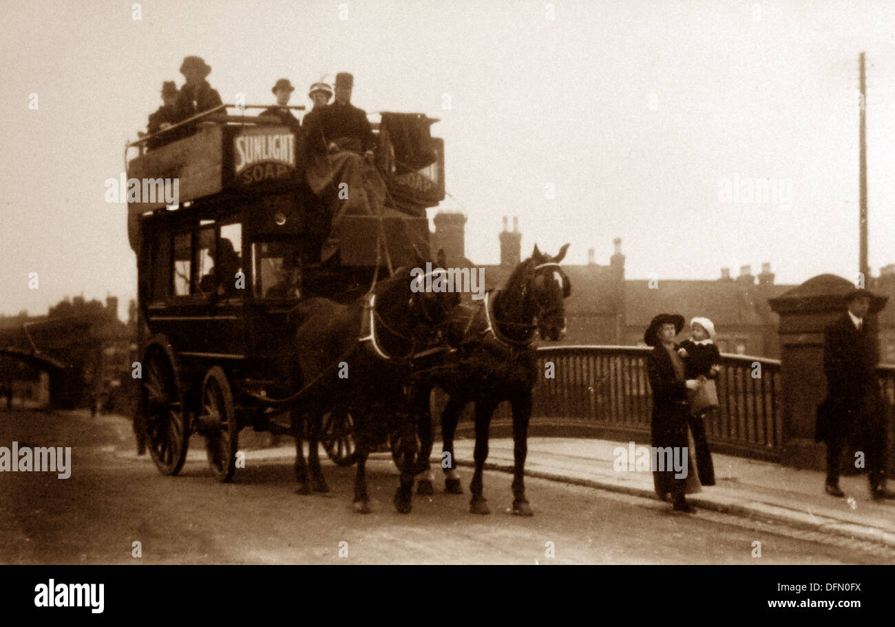 Nottingham Bamford Horse Bus in 1908 Stock Photo - Alamy