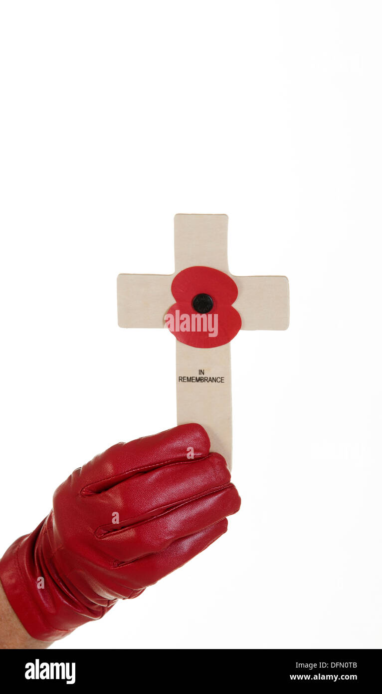 Remembrance cross poppy hi-res stock photography and images - Alamy
