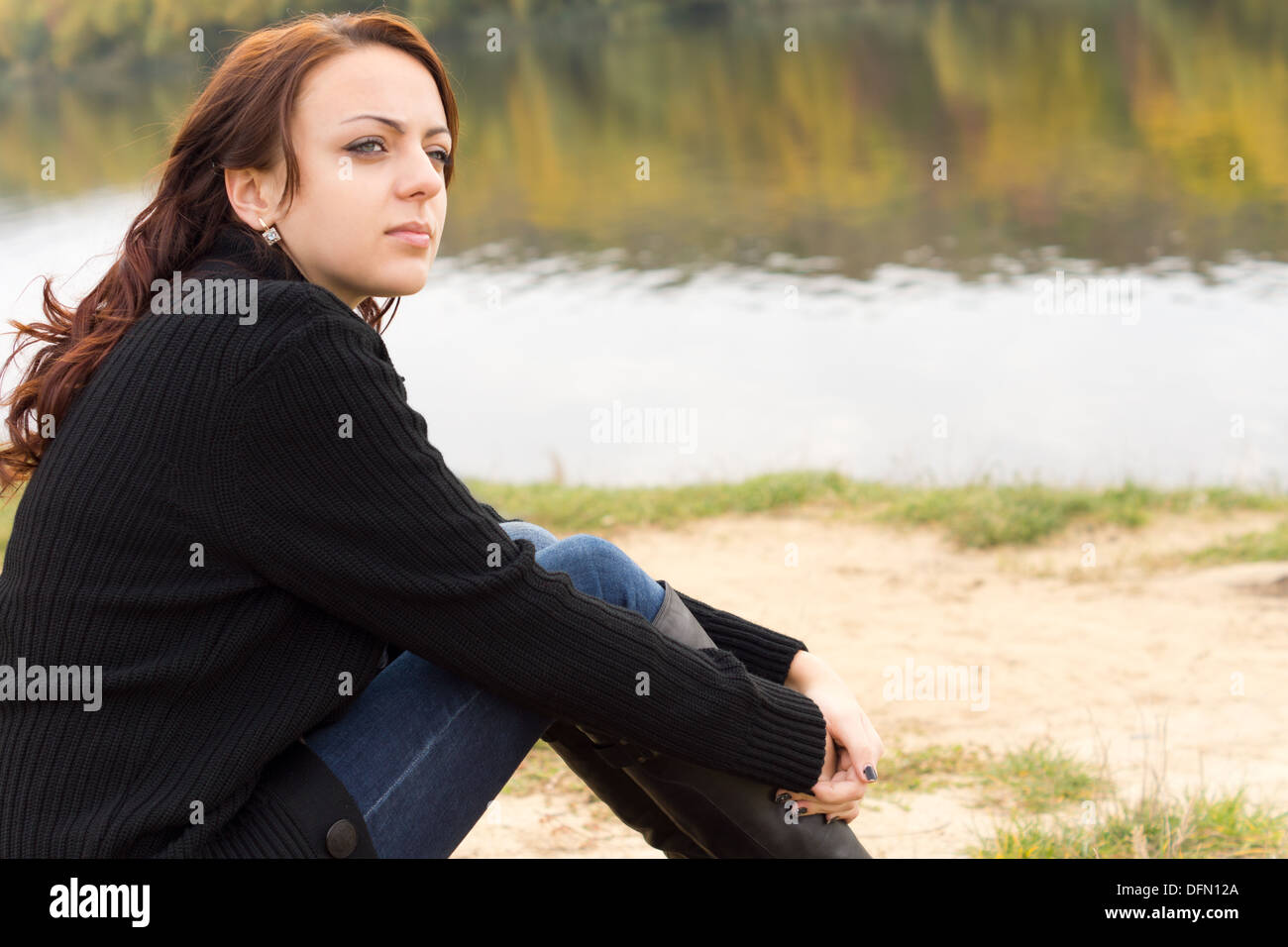 Looking intently something ground hi-res stock photography and images ...