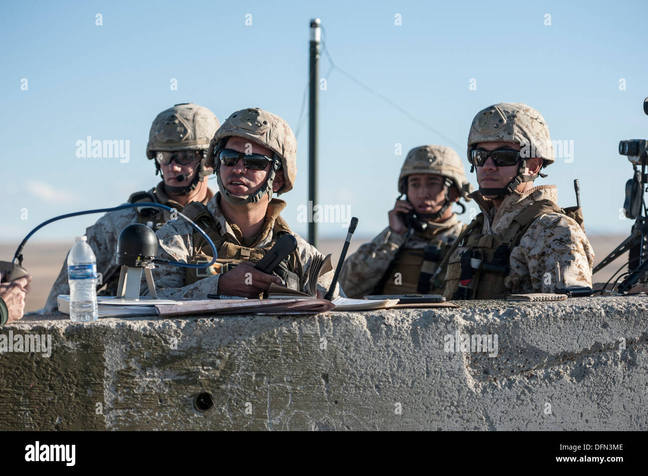 U.S. Marine Corps joint terminal attack controllers work a close-air ...