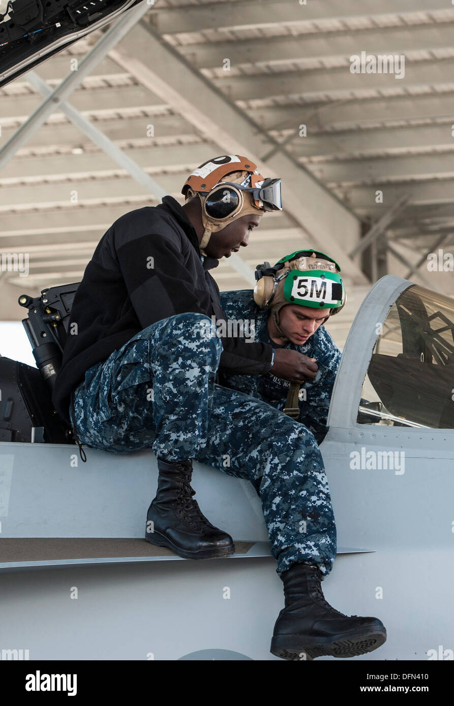 U.S. Navy Airman Robert Williams, Electronic Attack Squadron VAQ-137 ...