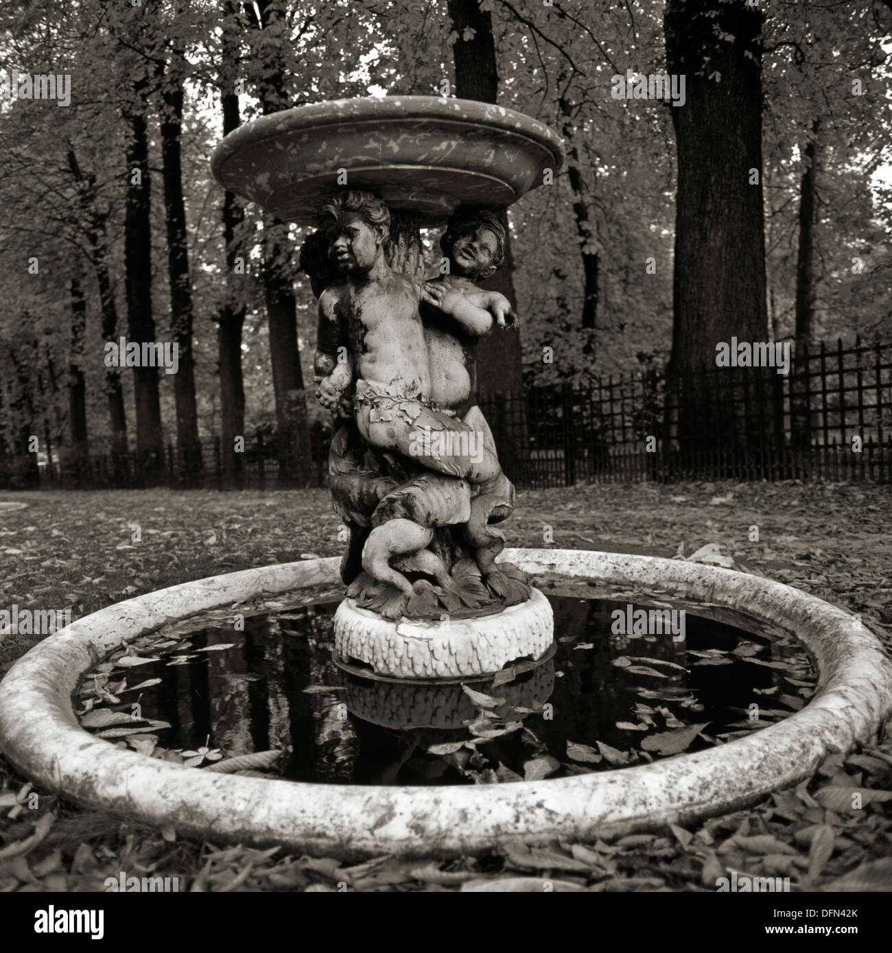 Fountain with Entwined Tritons, Water Avenue, in the garden of the ...