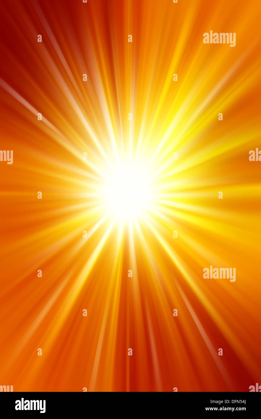 Abstract bright yellow and orange tone sunshine background. Copy space ...